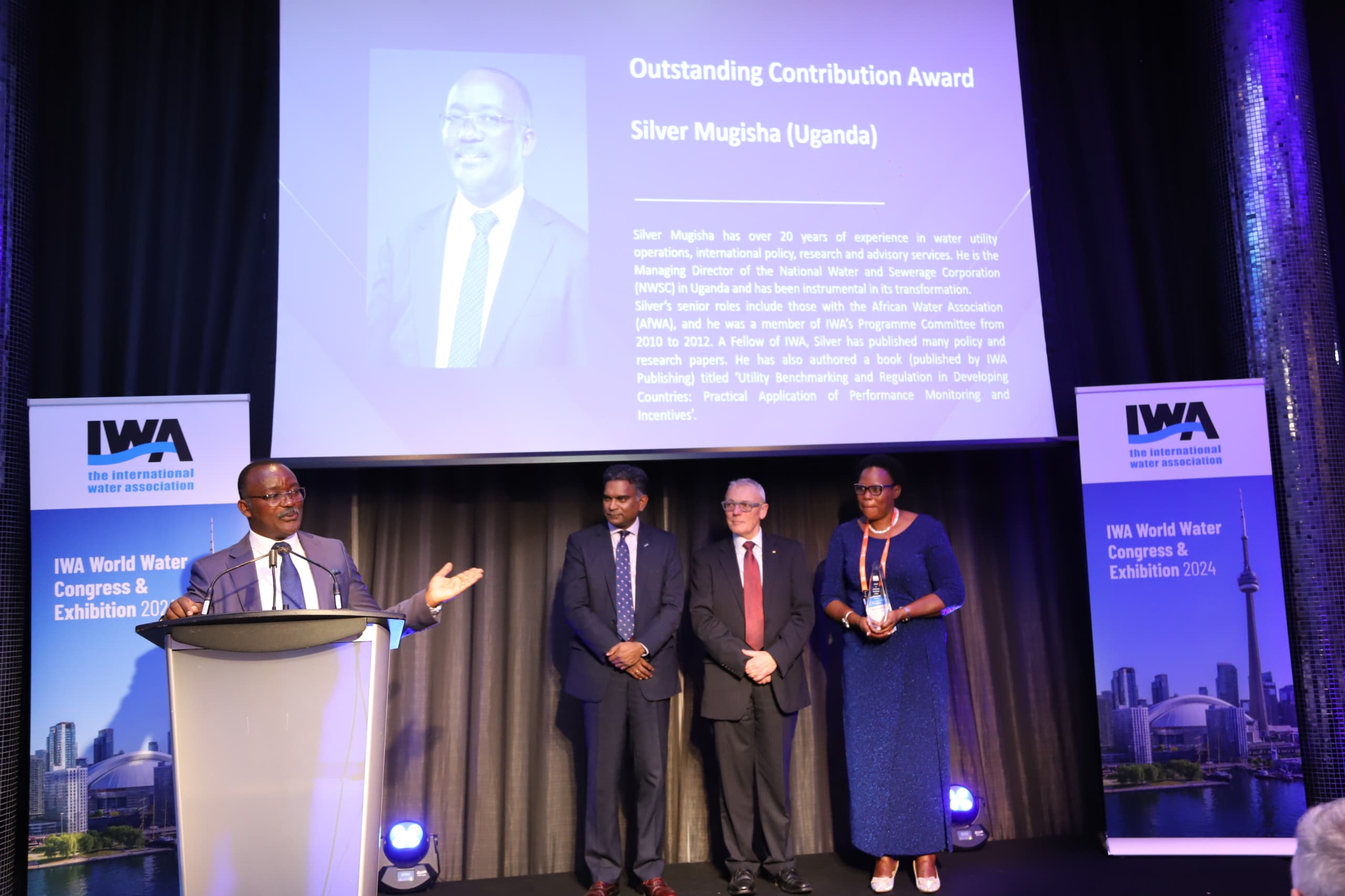 NWSC's Eng. Mugisha gets global award for contribution to water sector