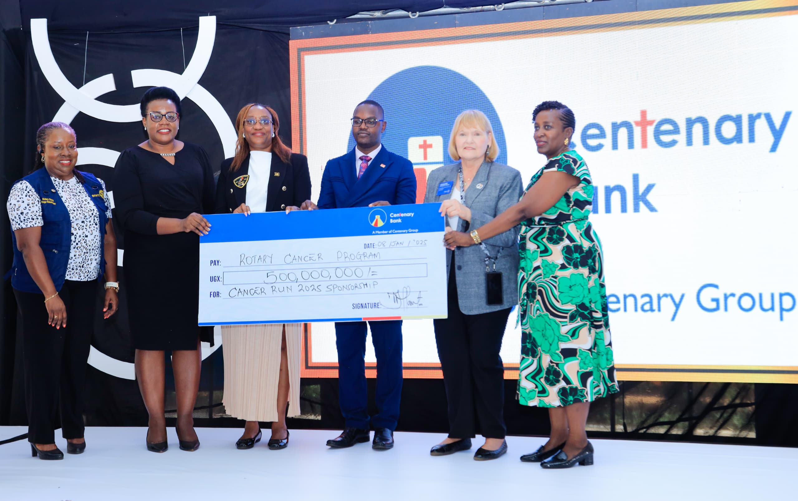 Centenary Bank Uganda injects Shs500m into 2025 Rotary Cancer Run